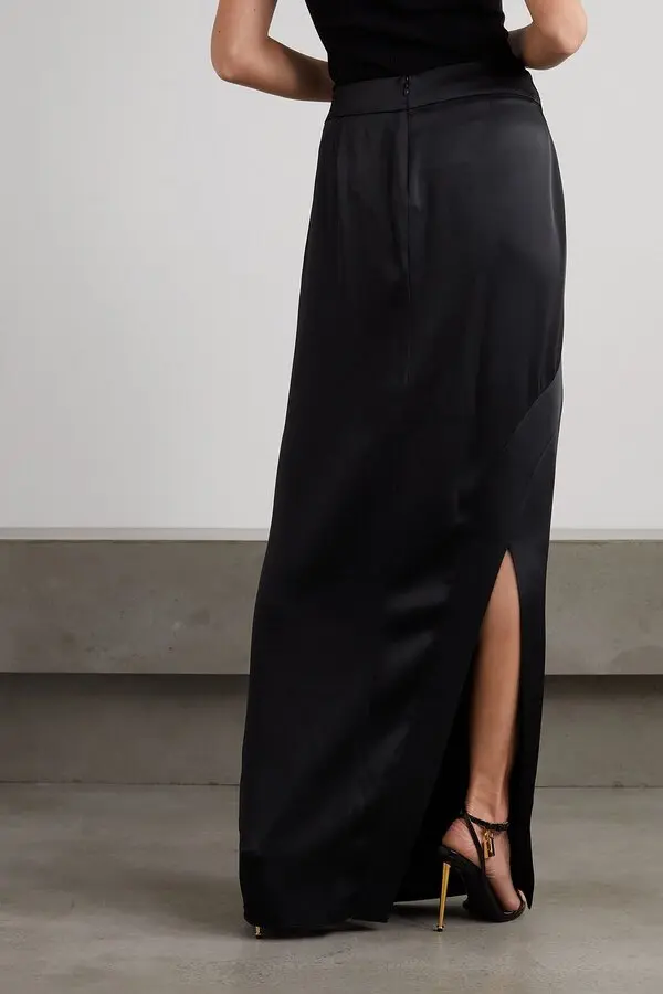 TOM FORD Satin-crepe Maxi Skirt
