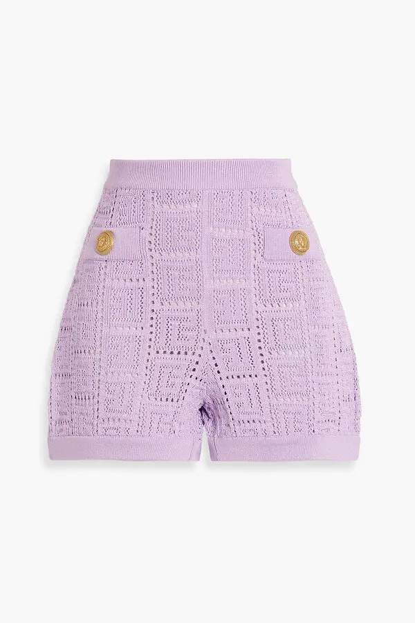 Balmain Pointelle-knit Shorts