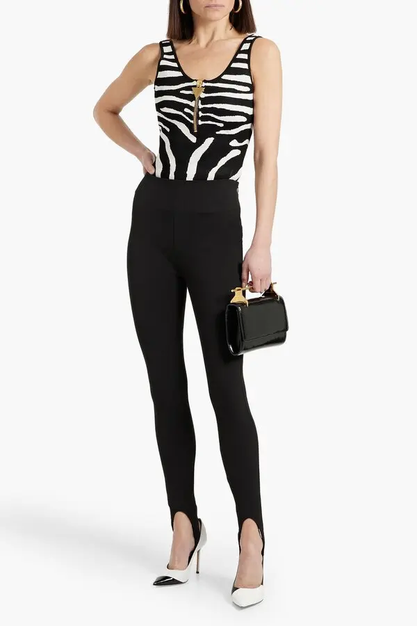 Balmain Zebra Jacquard Bodysuit