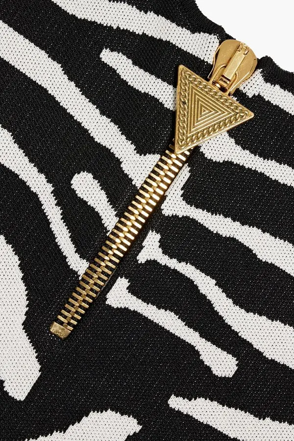 Balmain Zebra Jacquard Bodysuit