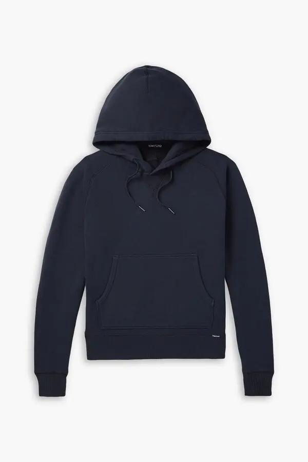 TOM FORD Cotton-fleece Hoodie - Navy