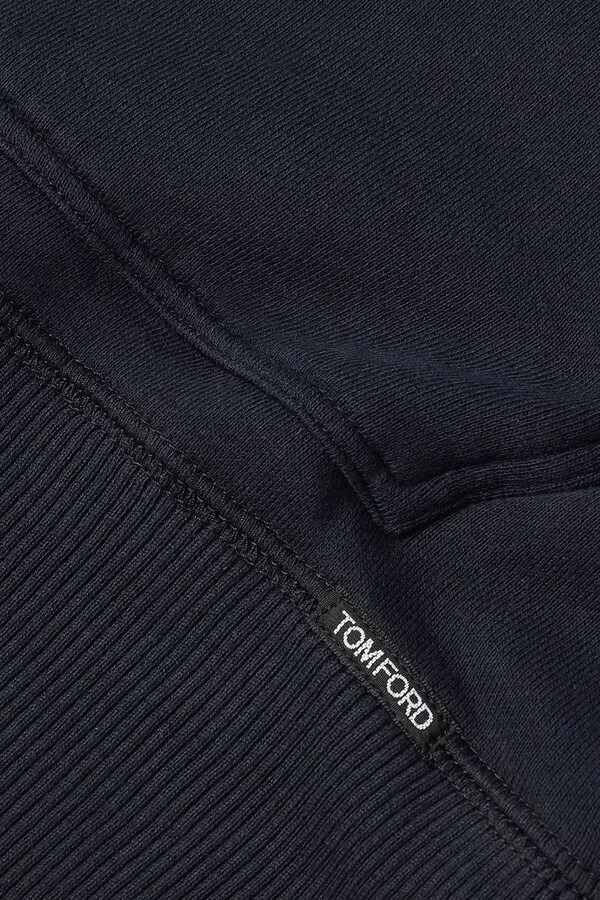 TOM FORD Cotton-fleece Hoodie - Navy
