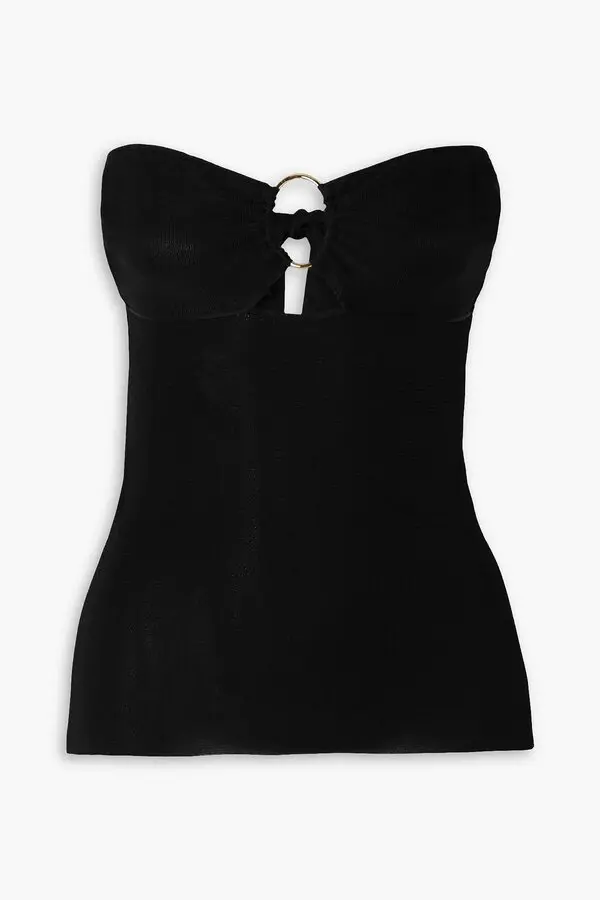 TOM FORD Strapless Cutout Embellished Knit Top