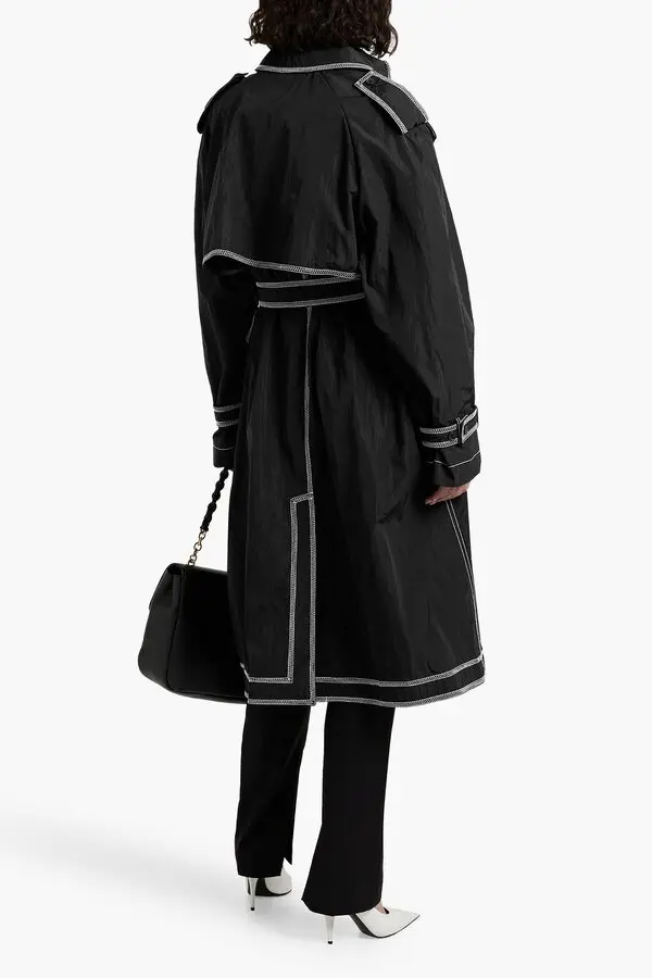TOM FORD Topstitched Shell Trench Coat
