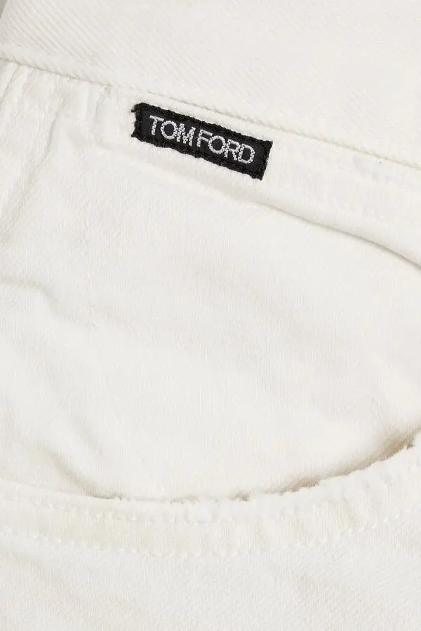 TOM FORD Tapered Distressed Painted Denim Jeans