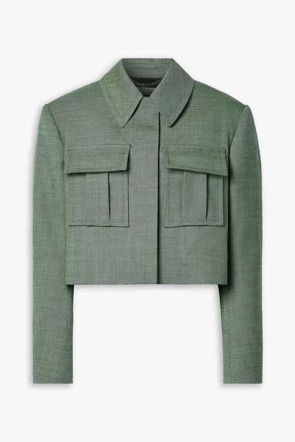 Stella McCartney Cropped Wool-blend Twill Jacket