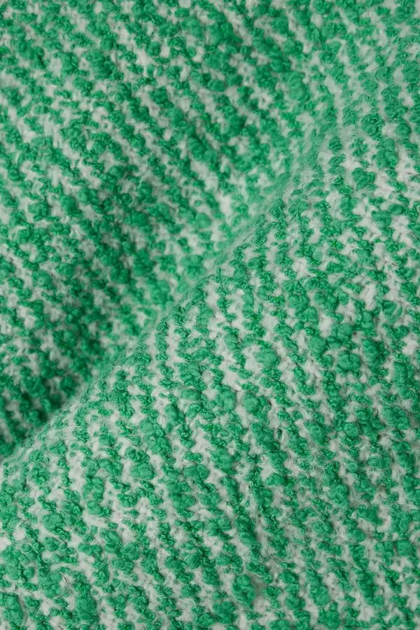 Stella McCartney Two-tone Bouclé-tweed Cotton-blend Sweater