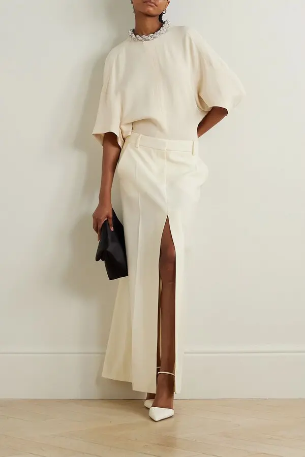 Stella McCartney Falabella Crystal-embellished Paneled Top