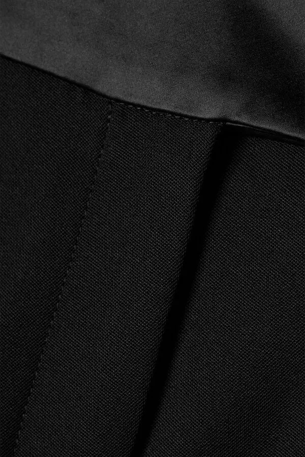 Stella McCartney Pleated Wool-crepe Straight-leg Pants