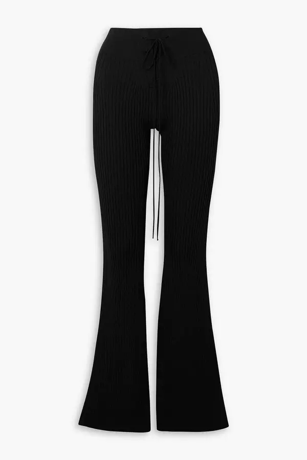 Stella McCartney Ribbed-knit Flared Pants