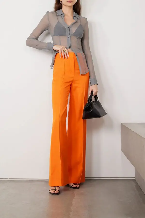 Stella McCartney Lenzing™ Ecovero™ Wide-leg Pants - Orange
