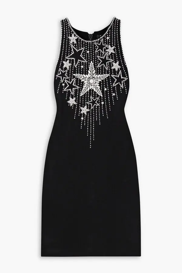 Balmain Crystal-embellished Jersey Mini Dress