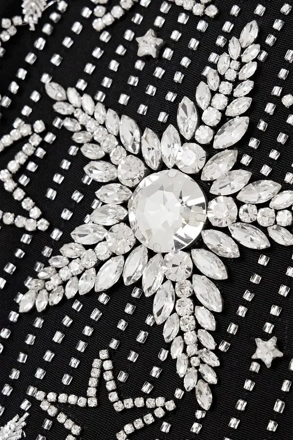 Balmain Crystal-embellished Jersey Mini Dress