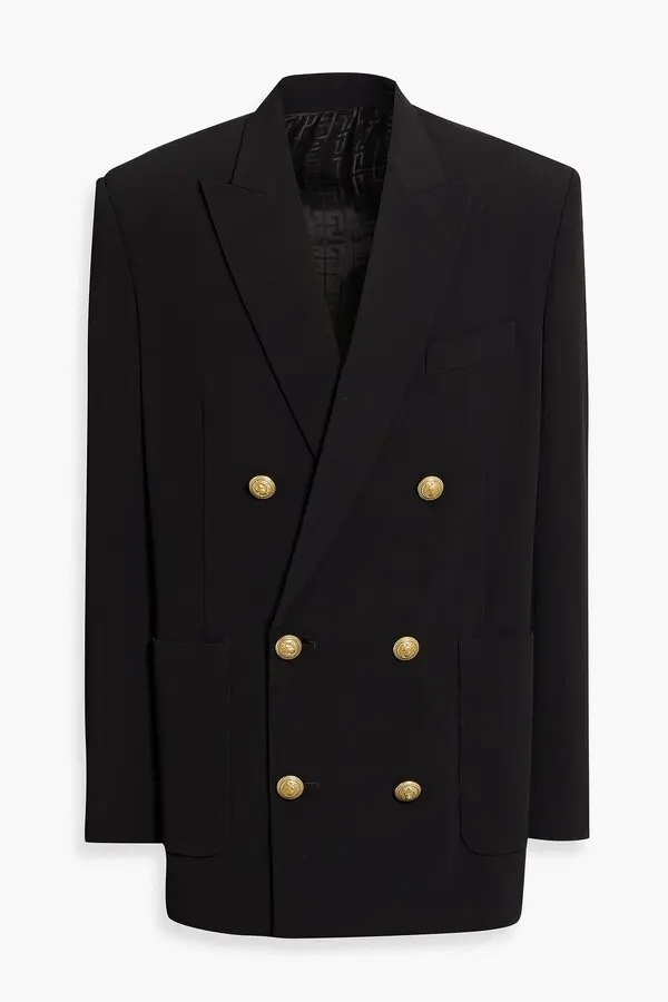 Balmain Doublebreasted Crepe Blazer