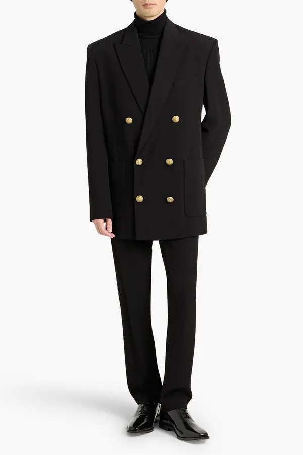 Balmain Doublebreasted Crepe Blazer