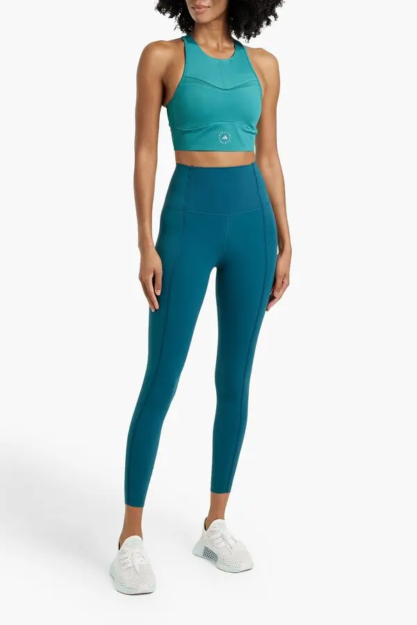 Adidas By Stella McCartney Truepurpose Cropped Perforated Stretch Top