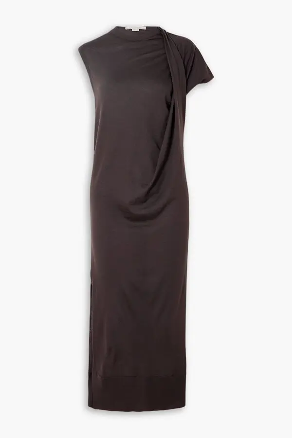 Stella McCartney Draped Wool Midi Dress
