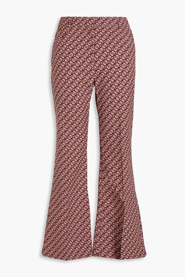 Stella McCartney Wool-blend Jacquard Flared Pants