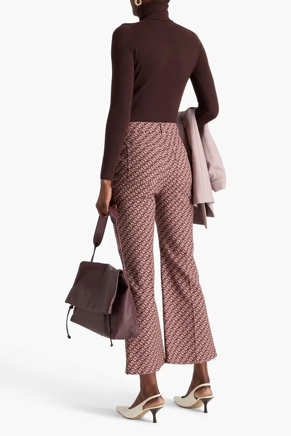 Stella McCartney Wool-blend Jacquard Flared Pants
