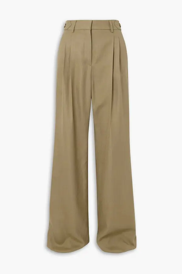 Stella McCartney Pleated Woven Straight-leg Pants