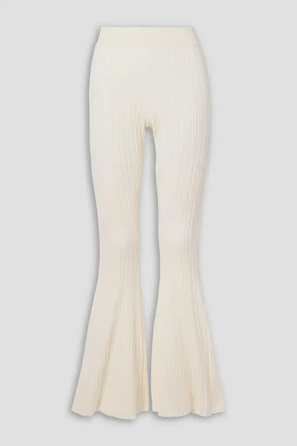 Stella McCartney Ribbed-knit Flared Pants