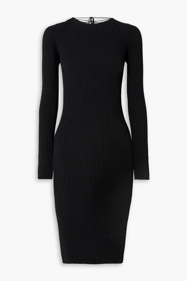 Stella McCartney Lace-up Ribbed-knit Dress