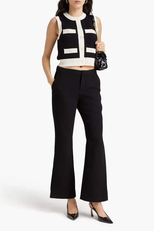 Balmain Wool-crepe Flared Pants