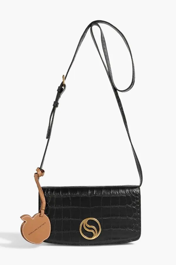 Stella McCartney Swave Croc-effect Shoulder Bag
