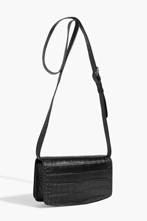 Stella McCartney Swave Croc-effect Shoulder Bag
