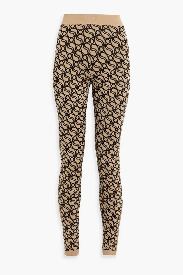 Stella McCartney Jacquardknit Wool Leggings