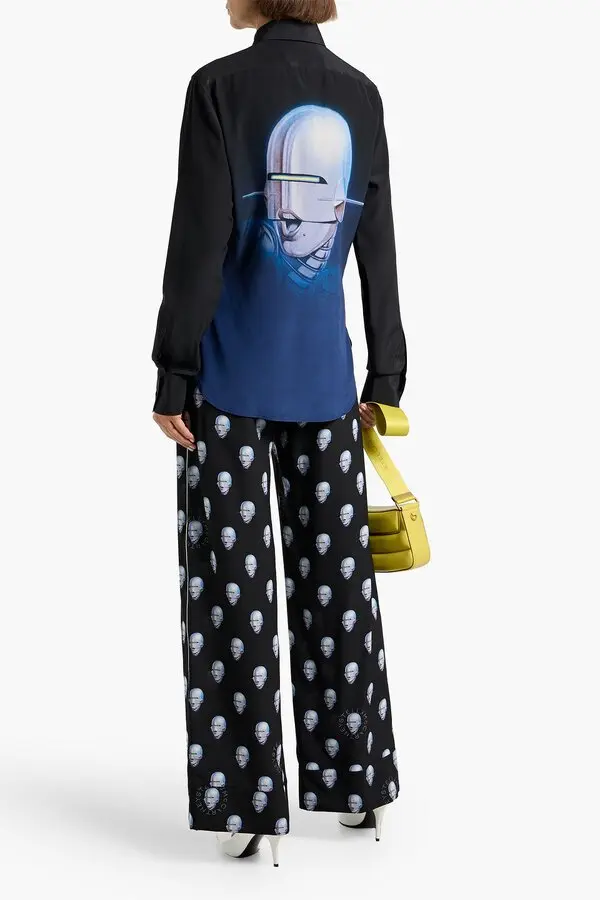 Stella McCartney Printed Silk Crepe De Chine Shirt