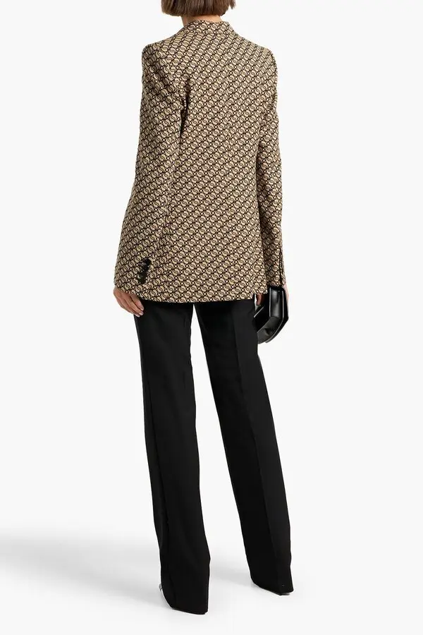 Stella McCartney Wool-blend Jacquard Blazer - Sand