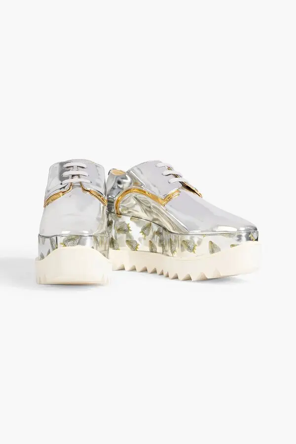 Stella McCartney Elyse Printed Platform Brogues