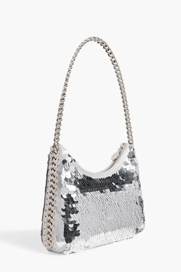 Stella McCartney Falabella Sequined Satin Shoulder Bag