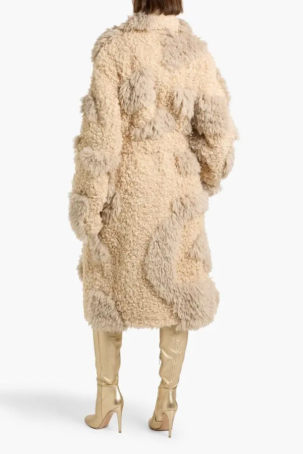 Stella McCartney Teddy Fleece Coat With Detachable Waist Tie