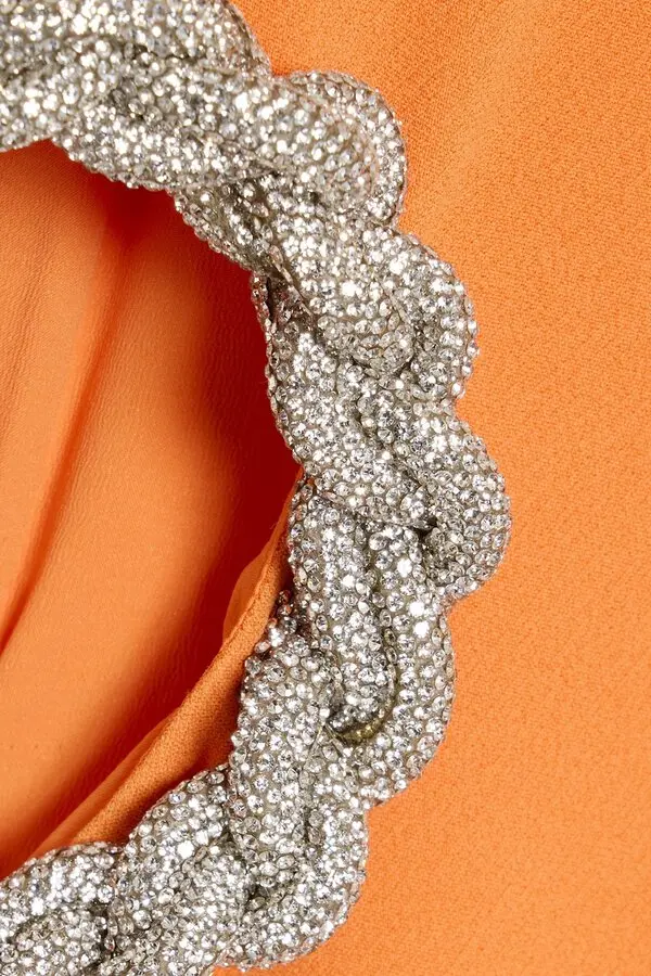 Stella McCartney Embellished Cutout Crepe Mini Dress