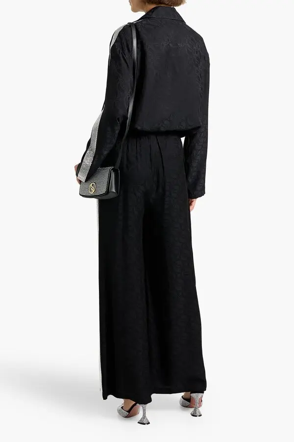 Stella McCartney Crystal-embellished Wide-leg Pants