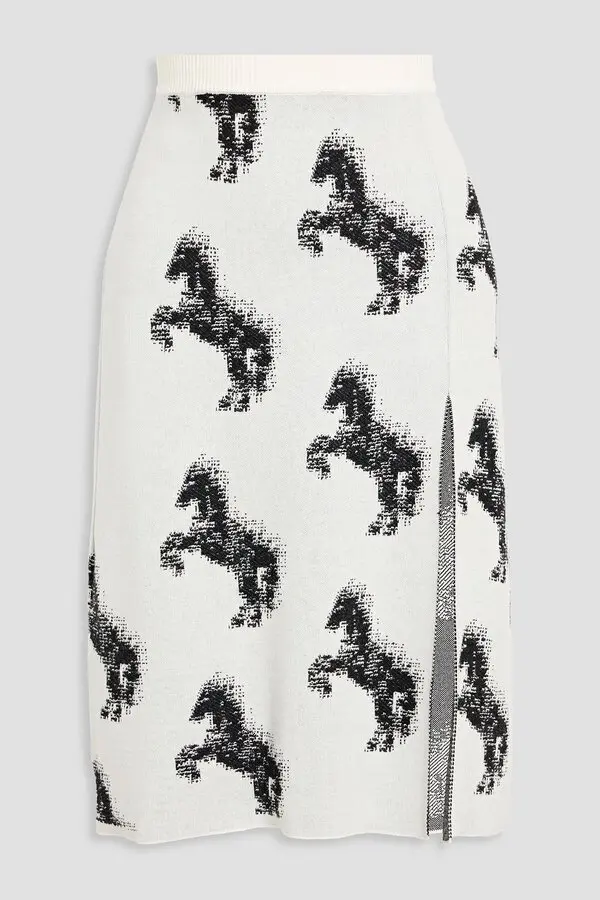 Stella McCartney Jacquard-knit Skirt - Off-white