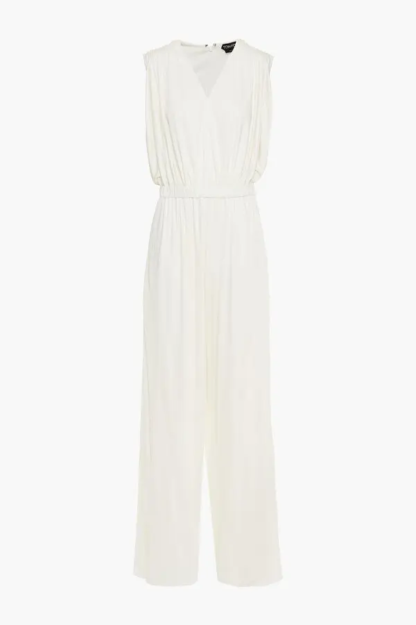 TOM FORD Satin-jersey Wide-leg Jumpsuit - Ivory