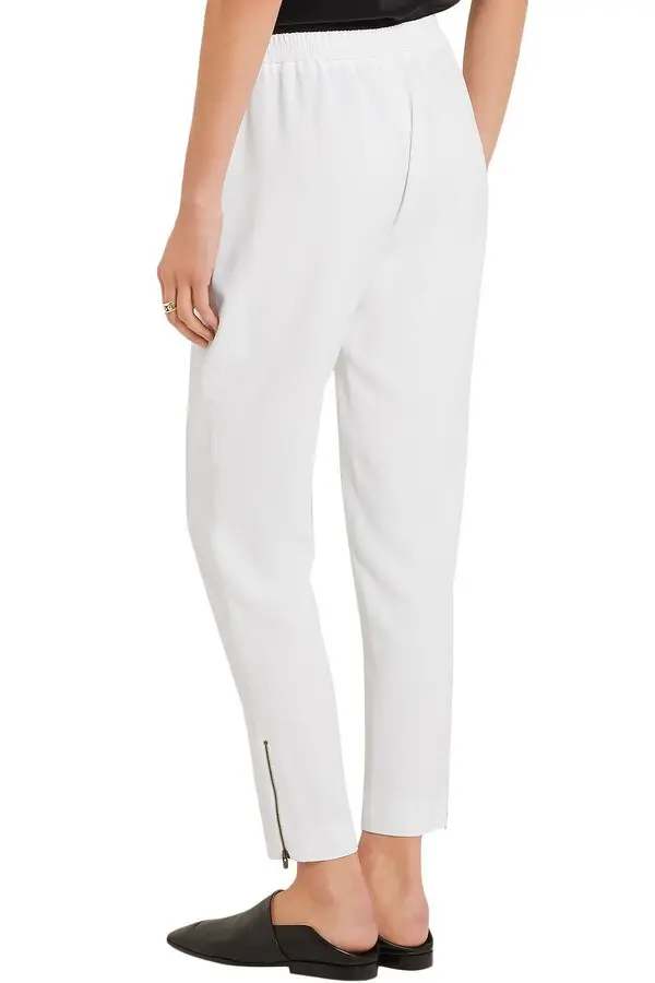 Stella McCartney Tamara Cropped Crepe Tapered Pants