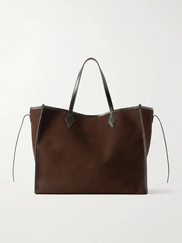 METIER Chameleon 41 Large Leather-trimmed Nubuck Tote - Brown
