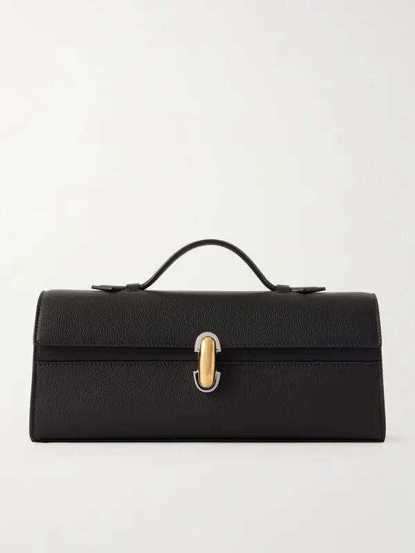 Savette Slim Symmetry Pochette Textured-leather Tote