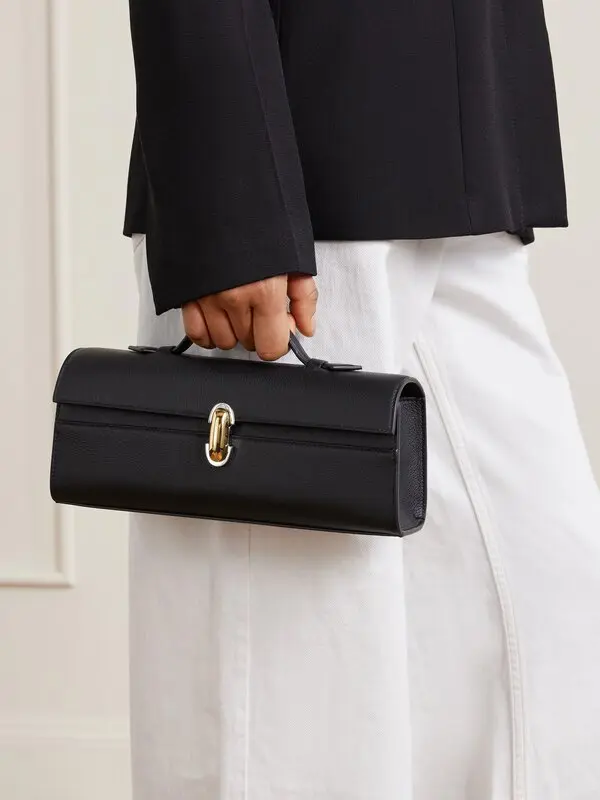 Savette Slim Symmetry Pochette Textured-leather Tote