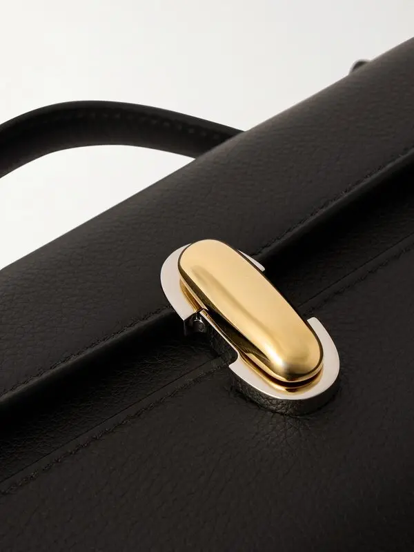 Savette Slim Symmetry Pochette Textured-leather Tote