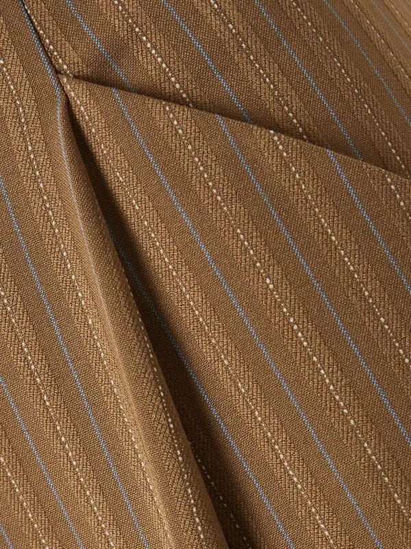 Veronica Beard Rimini Pinstriped Wide-leg Pants - Brown