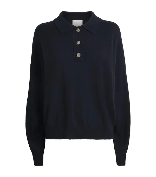 ALLUDE Cashmere Polo Sweater