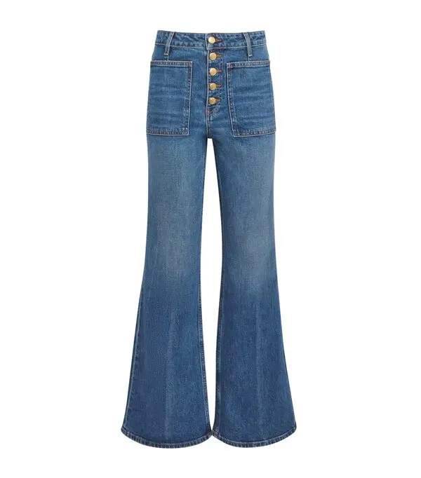 Ulla Johnson The Lou High-rise Flared Jeans - Blue