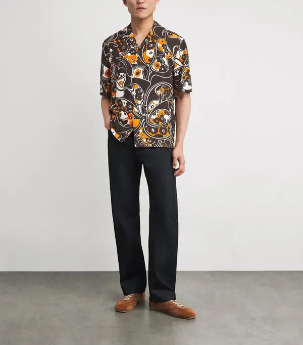 Sandro Short-sleeve Floral Shirt - Brown