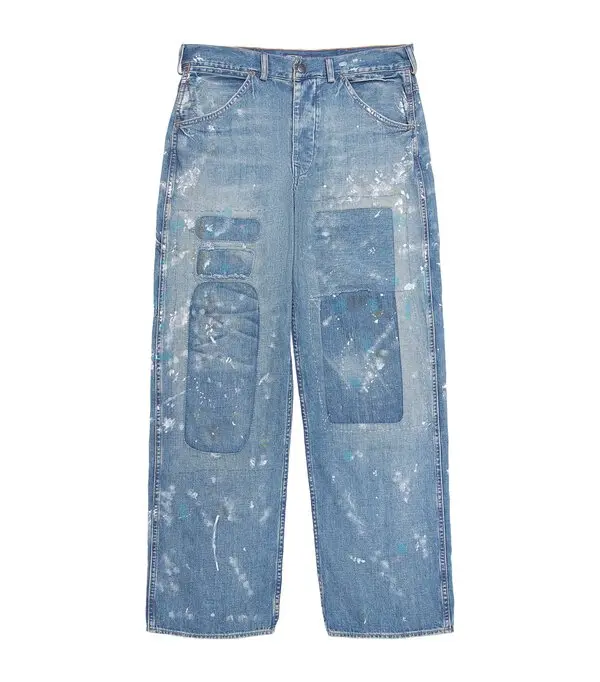 Polo Ralph Lauren Paint-splatter Distressed Straight Jeans