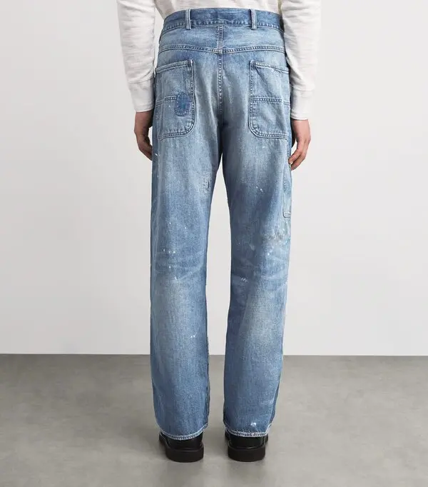 Polo Ralph Lauren Paint-splatter Distressed Straight Jeans